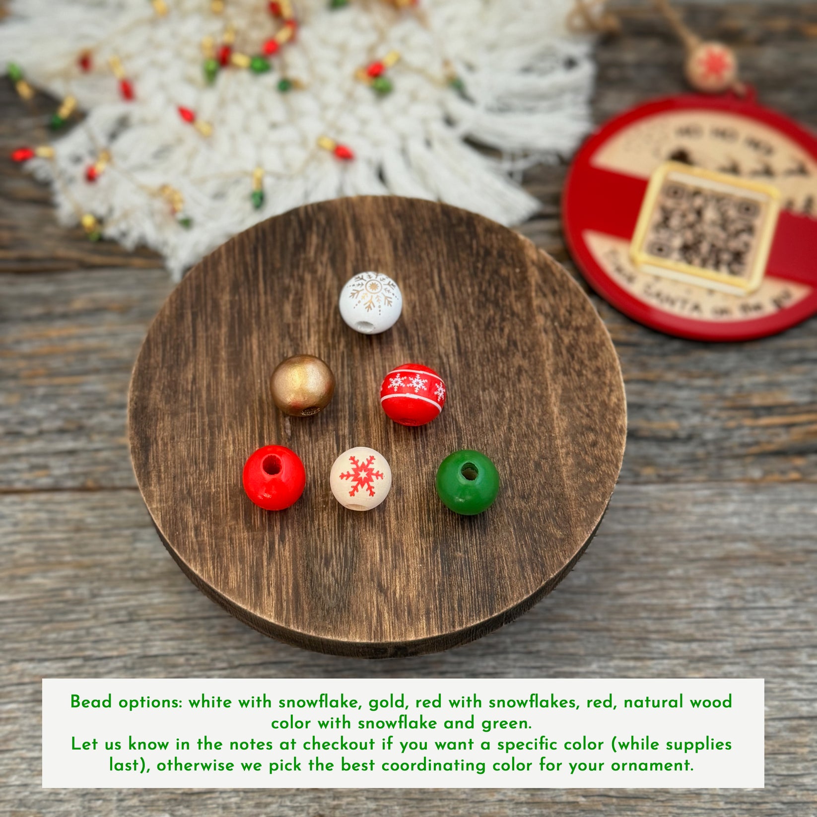 Santa Tracker ornament, QR Code Santa Ornament, NORAD QR code Santa tr ...