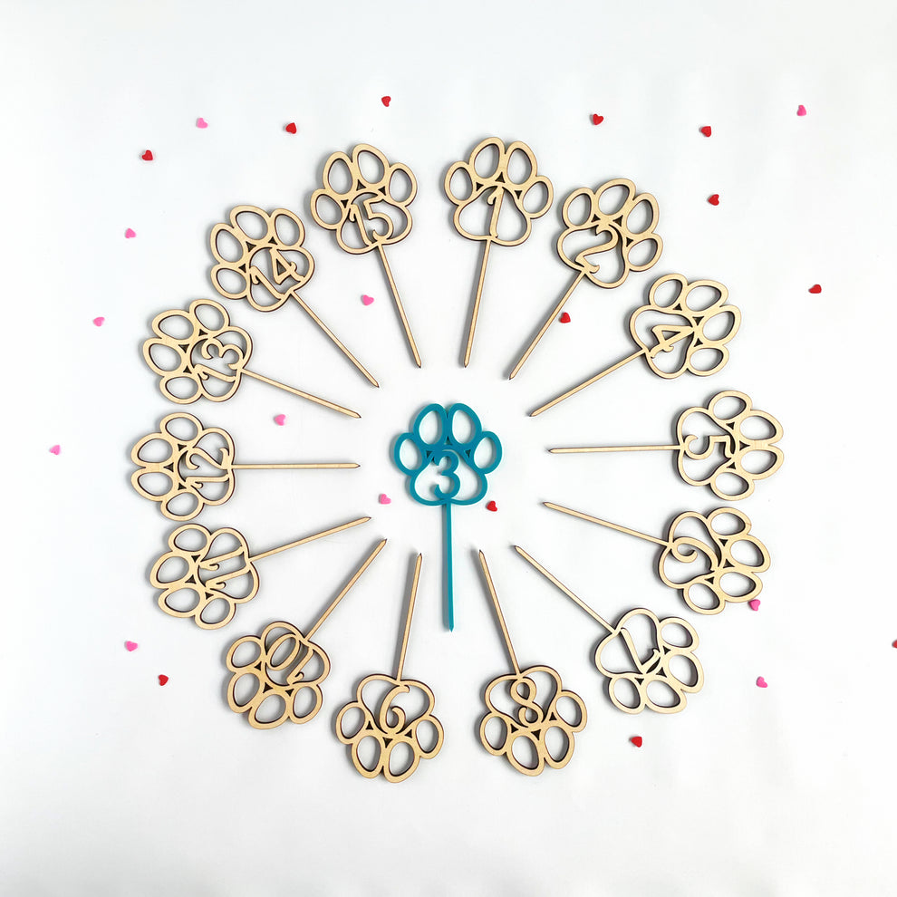 Laser cut file, Pet Birthday cake topper, furry friend birthday cupcak ...