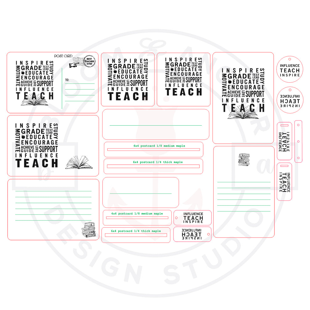Laser cut file, Teacher Appreciation HUGE Bundle, Glowforge ready, Ins ...